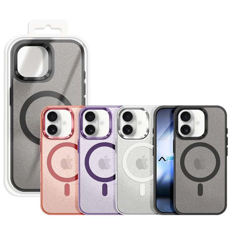 Funda Purpurina Borde con Magsafe iPhone 16 Plus 4 Colores